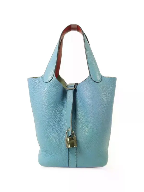 Hermès 2019 Pm Clemence Picotin Tote Bag - Blue
