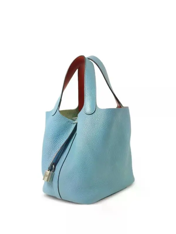 Hermès 2019 Pm Clemence Picotin Tote Bag - Blue