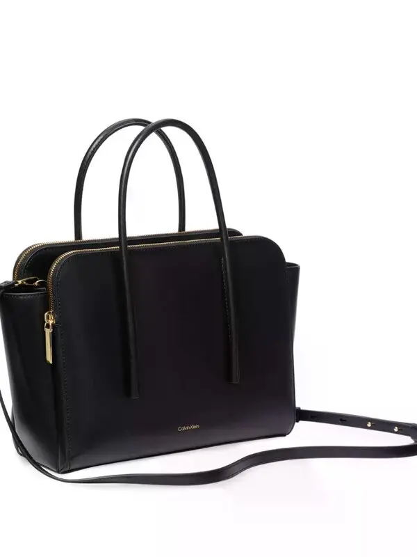 Calvin Klein Logo-print Leather Shoulder Bag
