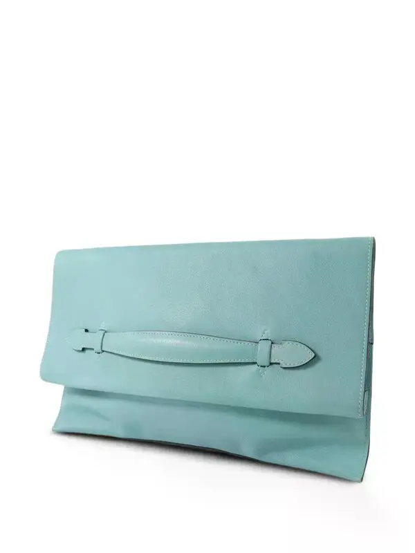 Hermès Pliplat Evercolor Clutch Bag - Blue