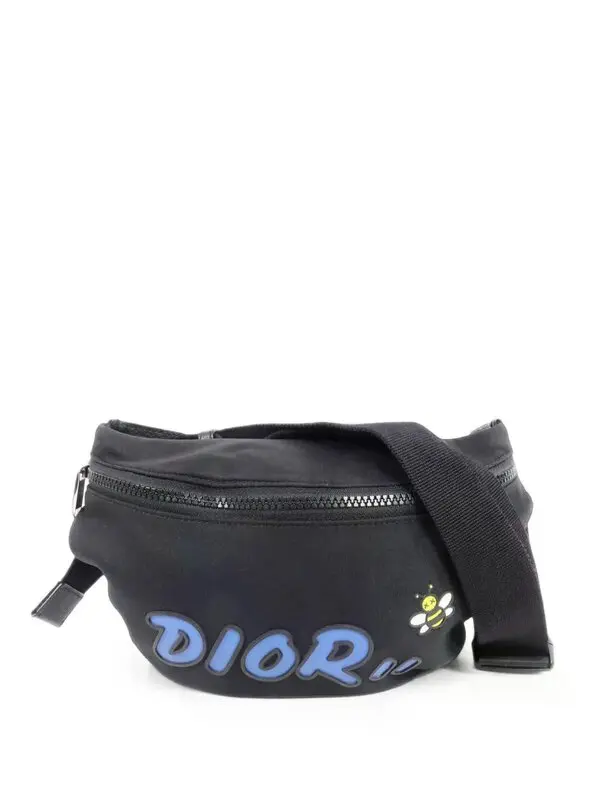 Dior X Kaws Bee-motif Belt Bag - Black