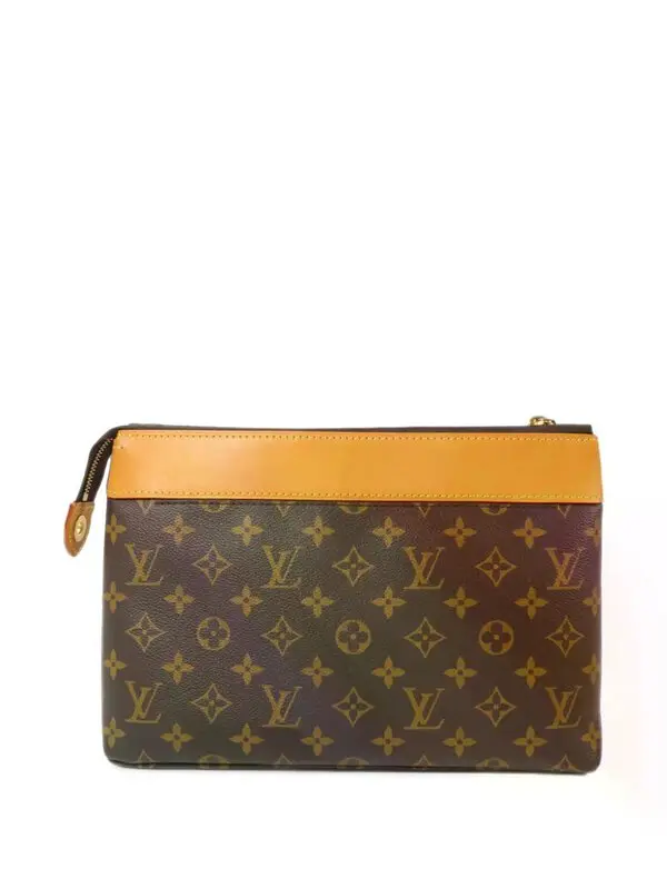 LOUIS VUITTON Monogram Archive Pochette Voyage Souple Clutch Bag