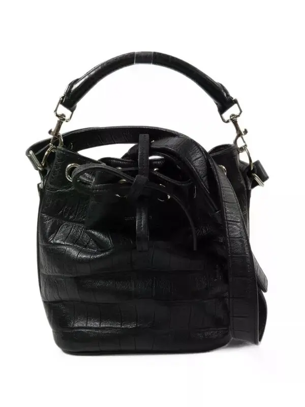 Saint Laurent Small Emmanuelle Croc-effect Bucket Bag