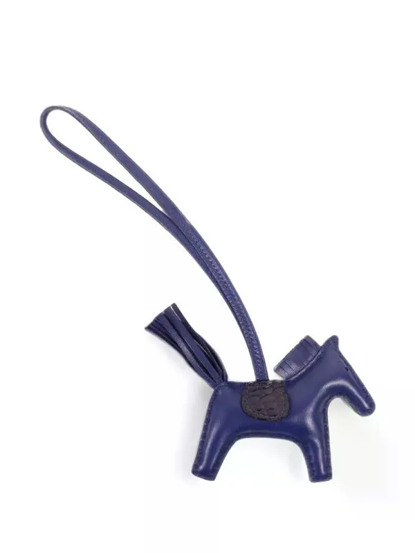 Hermès Pm Rodeo Horse Bag Charm - Blue