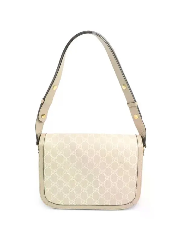 Gucci Medium Horsebit 1955 Gg Supreme Shoulder Bag - Neutrals