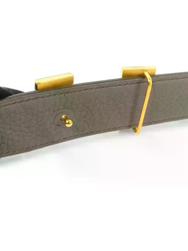 Hermès H Logo-buckle Box Leather Belt