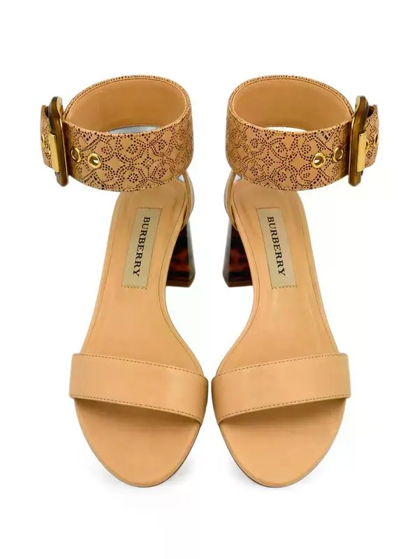 Burberry Ankle Strap Block-heel Sandals