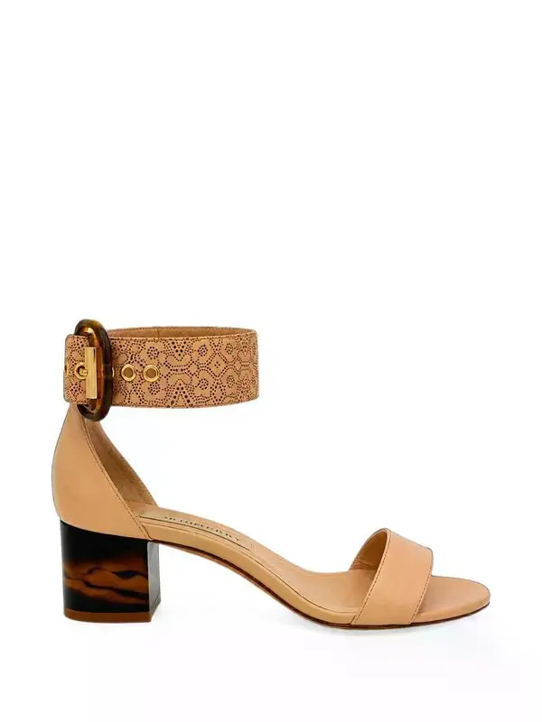 Burberry Ankle Strap Block-heel Sandals - Neutrals