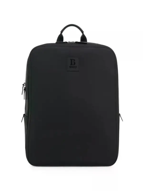 Boggi Milano Rucksack In Rubberised Technical Fabric - Black