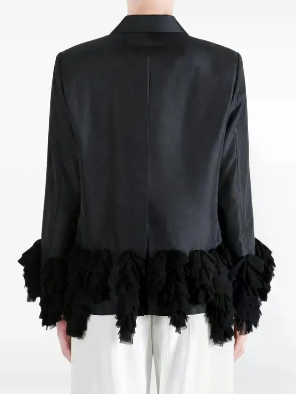 Comme Des Garçons Ruffled-trim Single-breasted Jacket