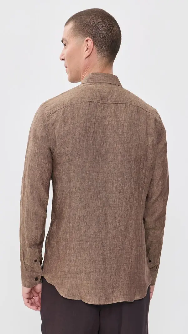 Orlebar Brown Giles Lino Stitched Shirt