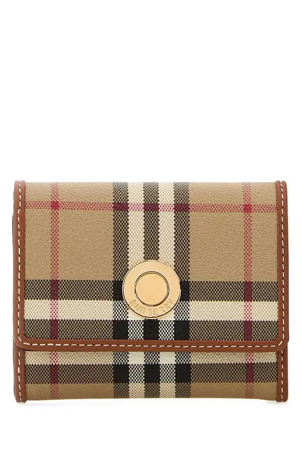 Burberry Printed Canvas Small Check Wallet
