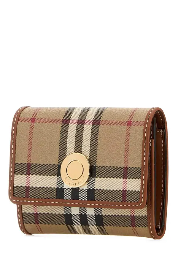 Burberry Printed Canvas Small Check Wallet - Multicolor