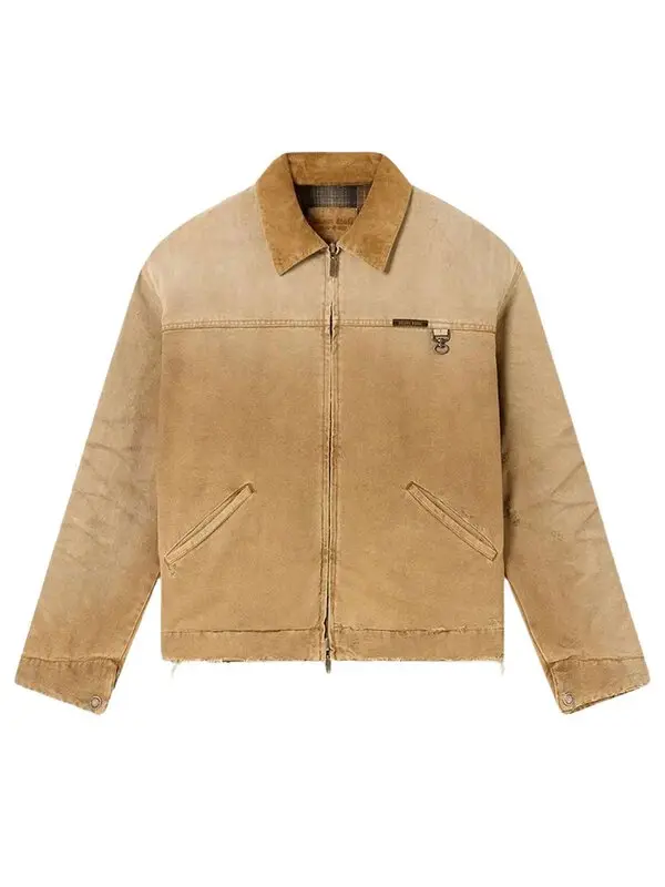 GOLDEN GOOSE Giacca Reversibile In Cotone Beige Con Motivo Check - Multicolor