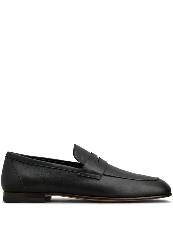 TOD'S Deconstructed Leather Loafers - Black