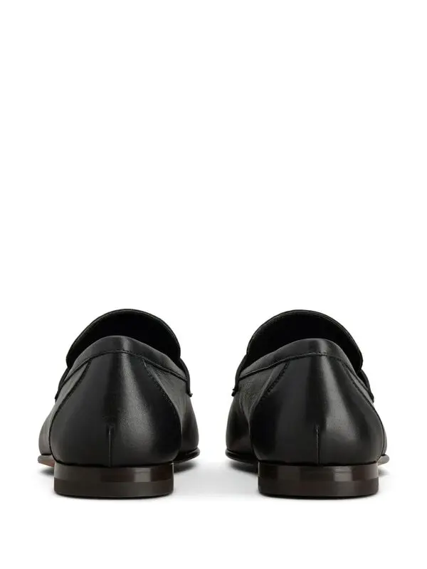TOD'S Deconstructed Leather Loafers - Black
