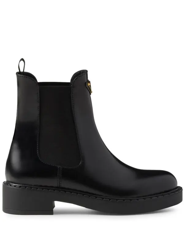 Prada Stivaletti In Pelle - Black