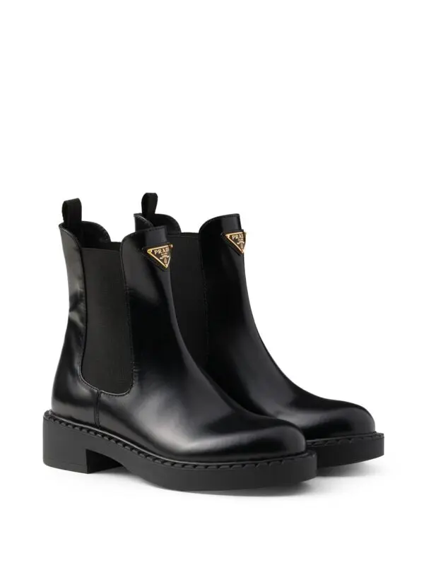Prada Stivaletti In Pelle - Black