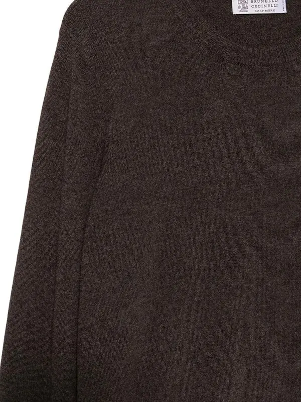 Brunello Cucinelli Cashmere Crew Neck Sweater - Brown