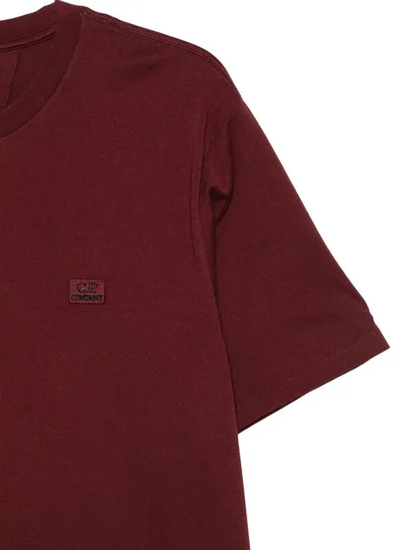 C.P. COMPANY T-shirt 30/1 In Jersey Con Patch Logo - Red