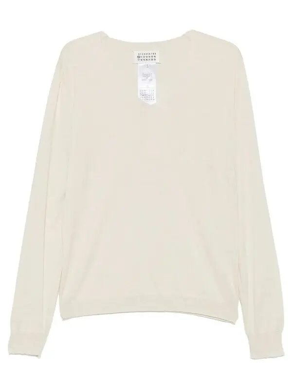 MAISON MARGIELA Maglia In Cotone Con Scollo A V