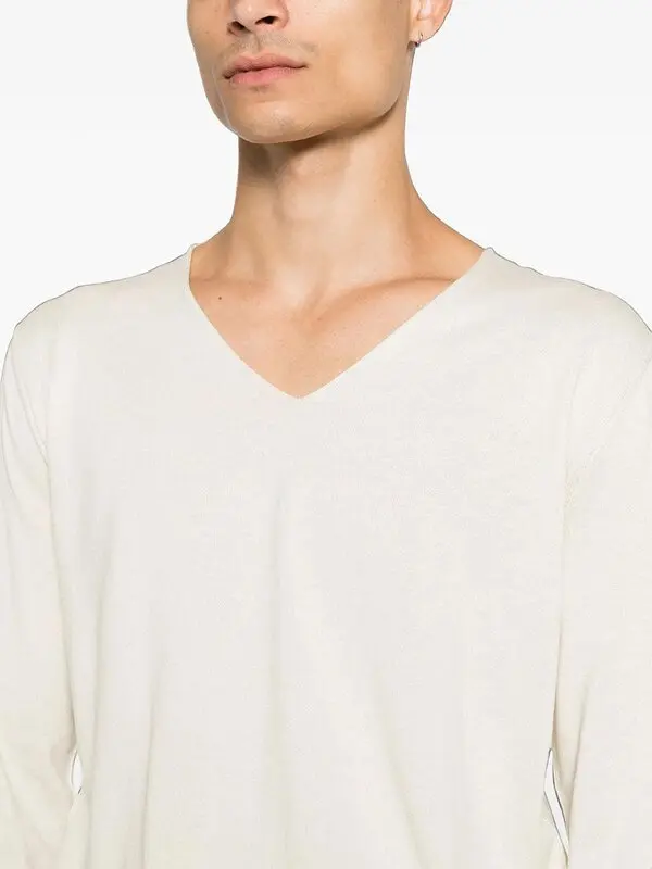 MAISON MARGIELA Maglia In Cotone Con Scollo A V