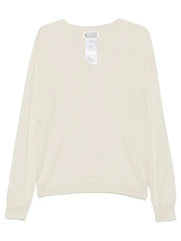 MAISON MARGIELA Maglia In Cotone Con Scollo A V