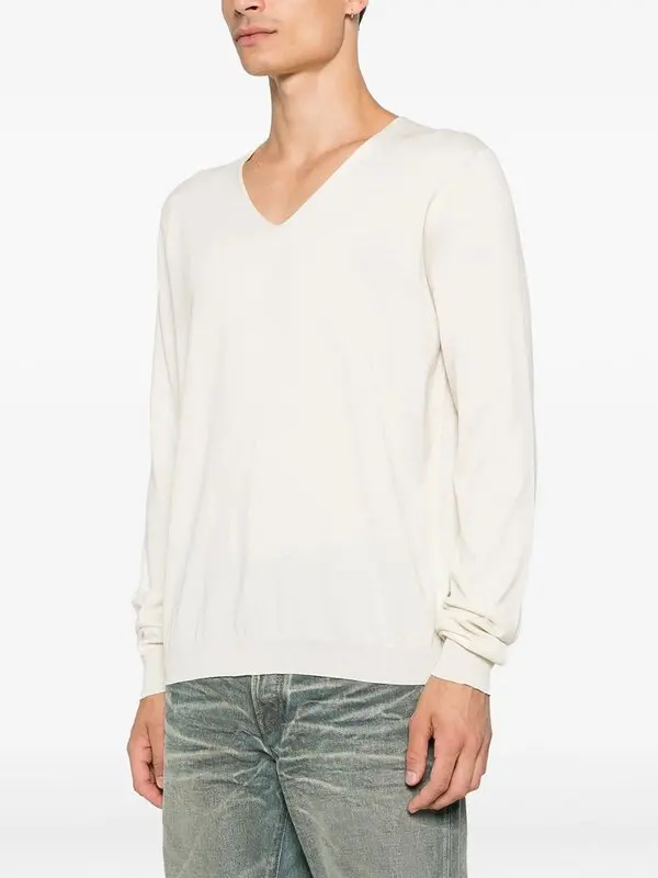 MAISON MARGIELA Maglia In Cotone Con Scollo A V