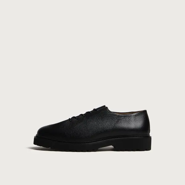 JACQUES SOLOVIERE Edouard Lug Grain Derbie - Black