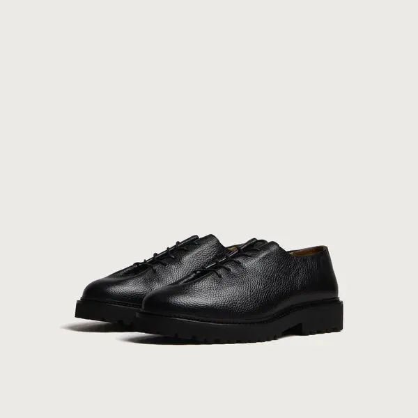 JACQUES SOLOVIERE Edouard Lug Grain Derbie - Black