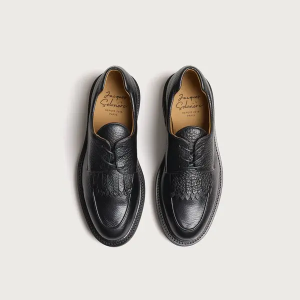 JACQUES SOLOVIERE Max Jumbo Grain Derbie - Black