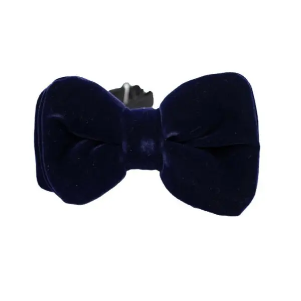 DAVID WEJ Velvet Pretied Bow Tie – Navy