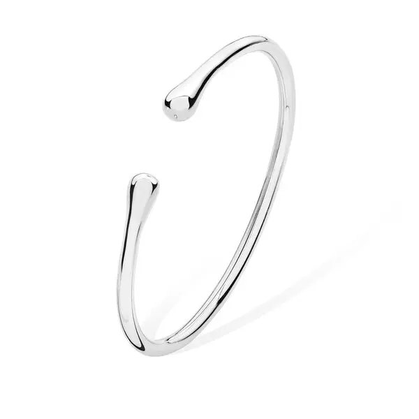 LUCY QUARTERMAINE Sterling Twist Drop Bangle - Silver