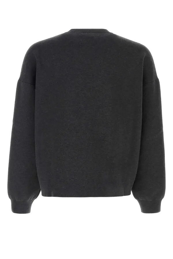 Loewe Dark Grey Stretch Cotton Blend Sweater - Gray