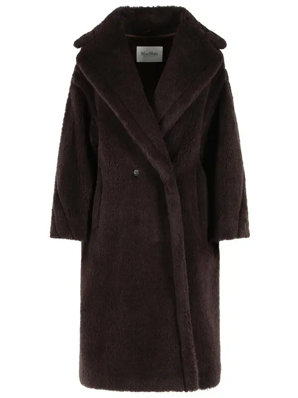 Max Mara Tedgirl' Dark Alpaca Blend Coat - Brown
