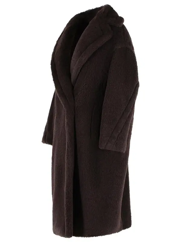 Max Mara Tedgirl' Dark Alpaca Blend Coat - Brown