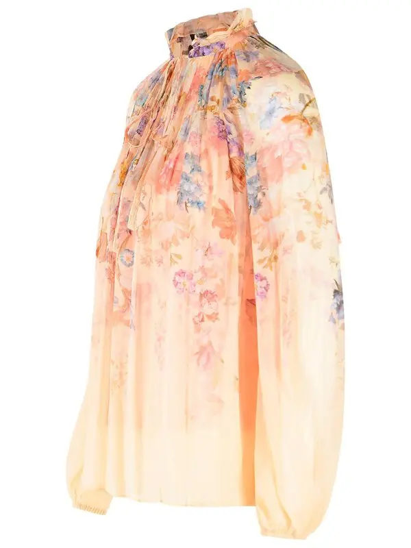 Zimmermann Valiant' Blouse In Peach Viscose