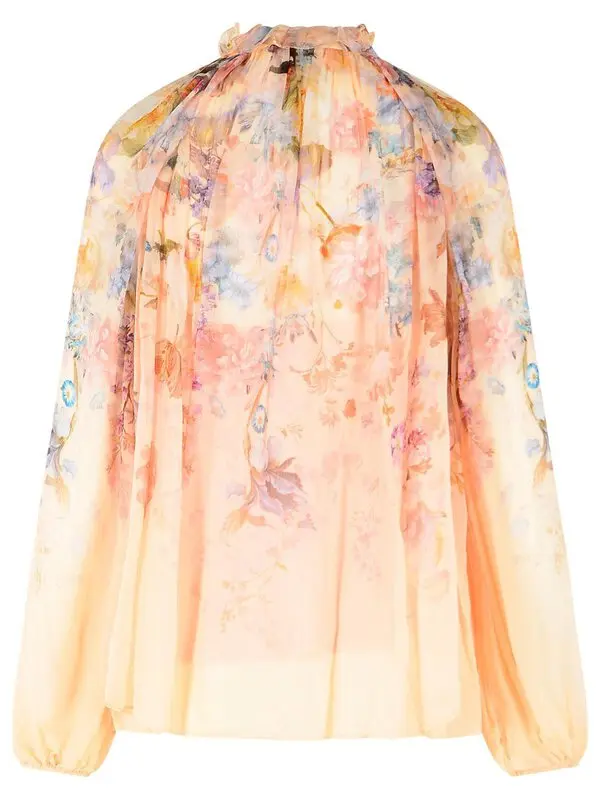Zimmermann Valiant' Blouse In Peach Viscose
