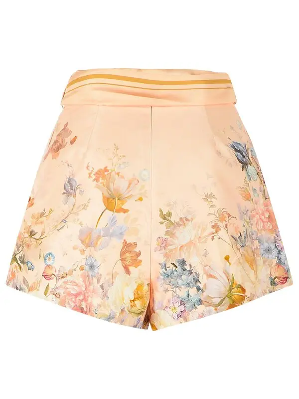 Zimmermann Viliant' Peach Silk Shorts
