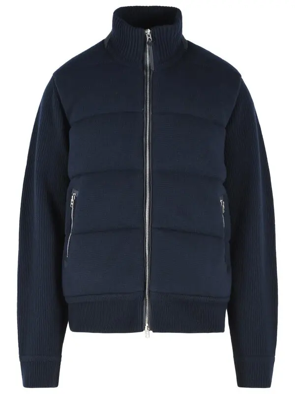 TOM FORD Navy Wool Blend Jacket - Blue