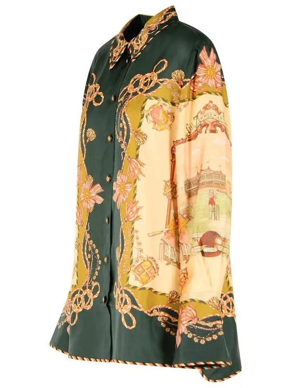 Zimmermann Valiant' Green Silk Shirt