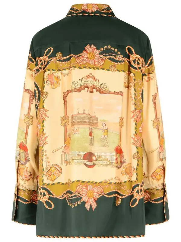 Zimmermann Valiant' Green Silk Shirt