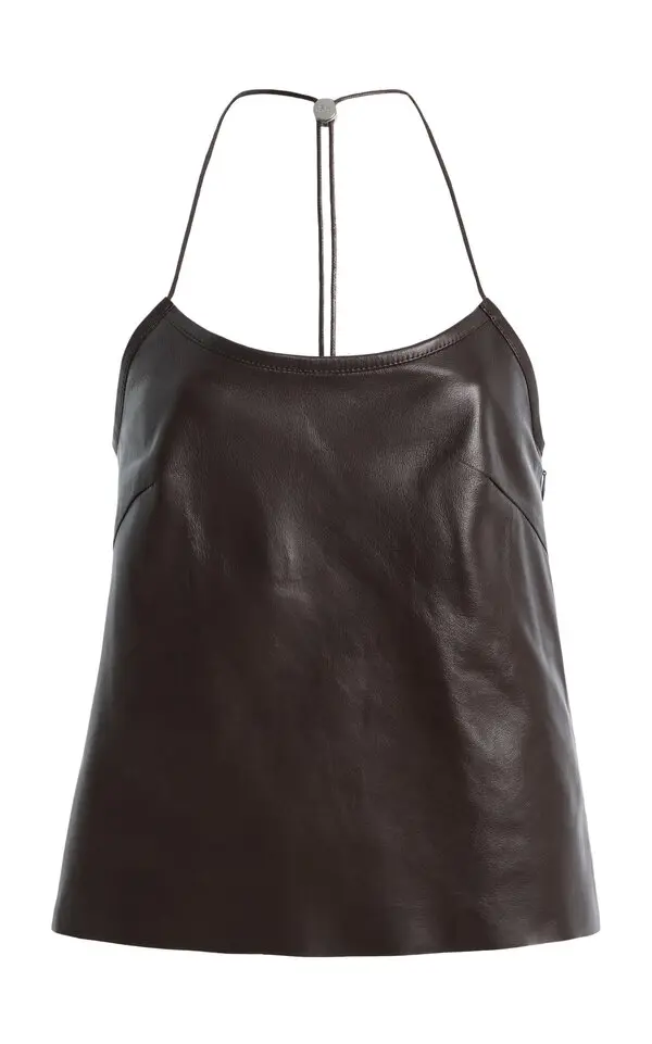 Still Here Toggle Leather Tank Top