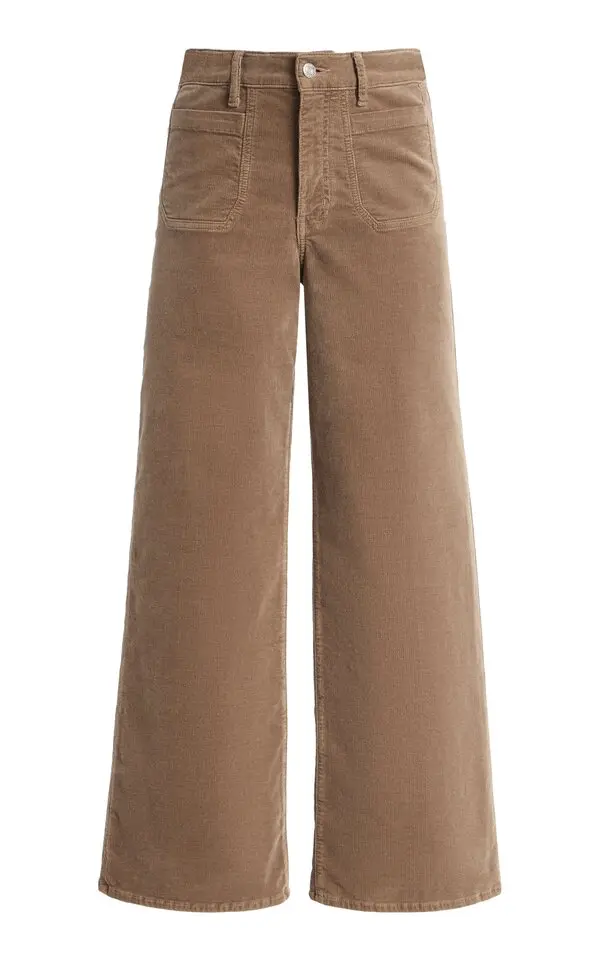 FRAME Le Slim Palazzo Modernist Pocket Corduroy Jeans - Brown