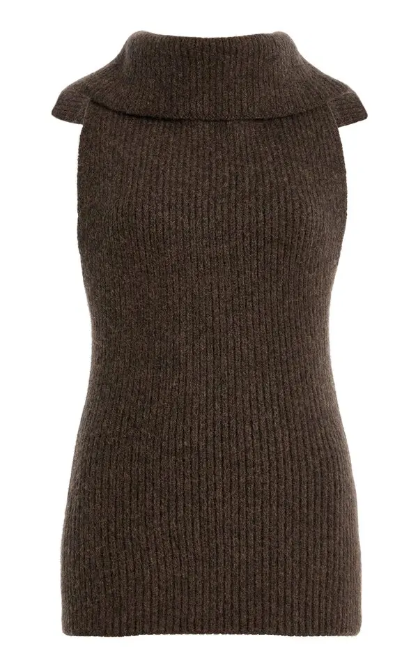 Ossou Isla Wool Tank Top - Brown