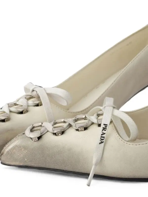 Prada Décolleté In Pelle Effetto Anticato