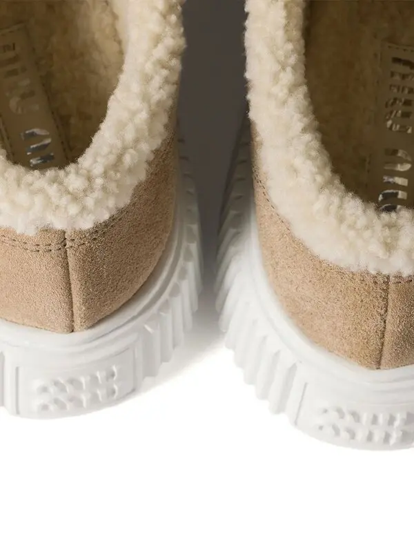 Miu Miu Sneakers In Pelle Scamosciata E Montone