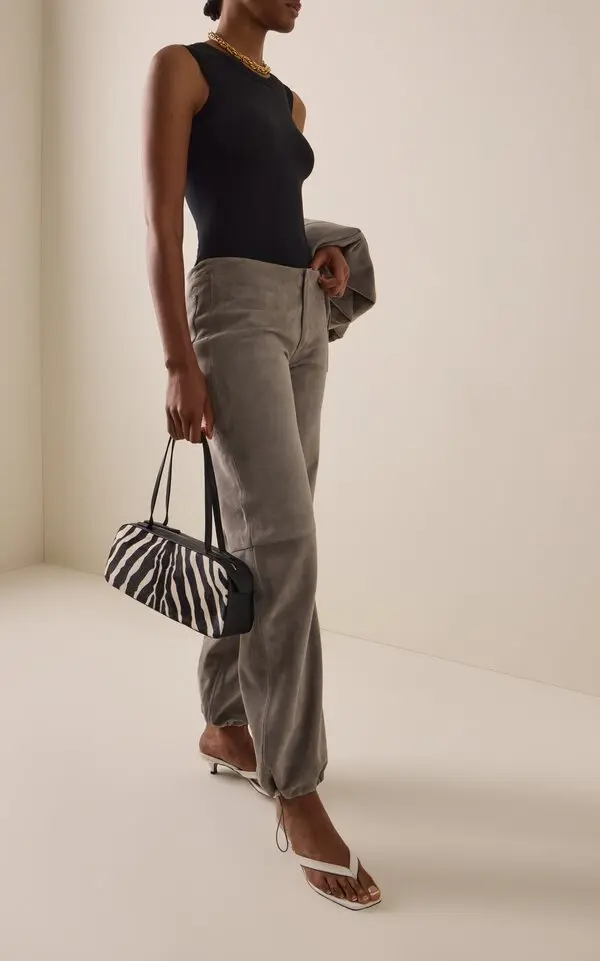 Still Here Sport Suede Mid-rise Wide-leg Jeans