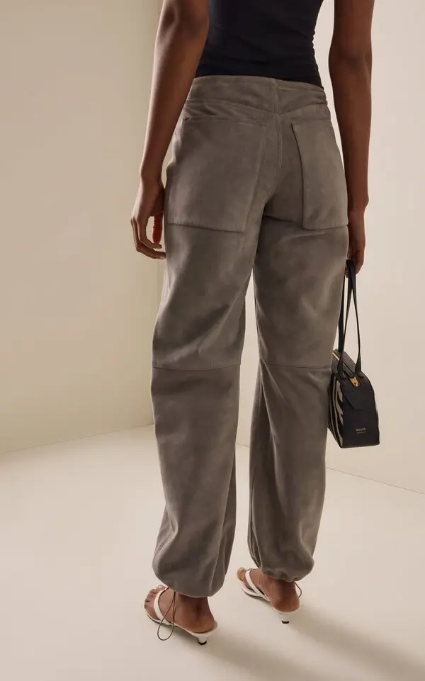 Still Here Sport Suede Mid-rise Wide-leg Jeans