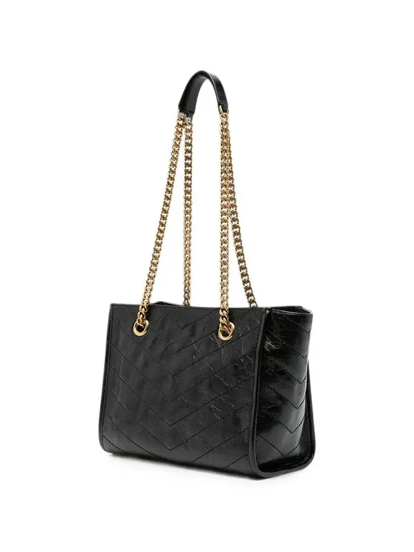 Saint Laurent Borsa Shopping Niki Piccola In Pelle Vintage - Black